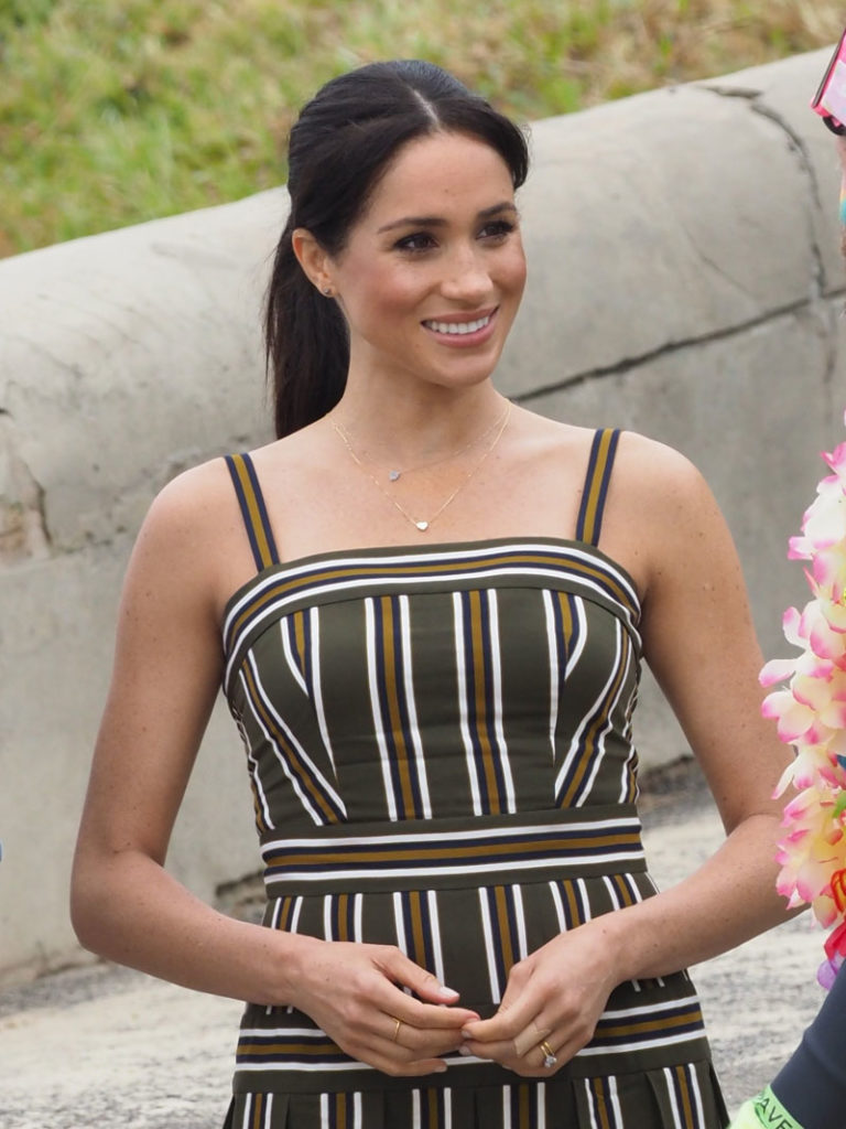 Meghan Markle's Striped Martin Grant Dress is Beach Chic - Celebrity ...